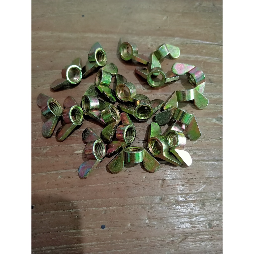 Jual Mur Kuping Besi Galvanis Wing Nut M8 | Shopee Indonesia