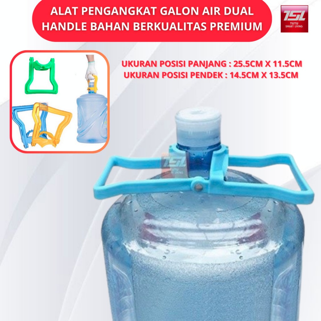 Jual TUTU Alat Angkat Galon Besar Drat Besi 2in1 Double Handle Holder ...