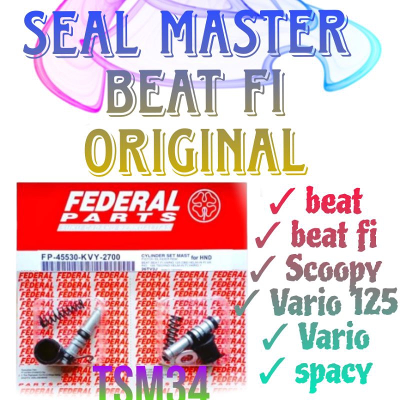Jual original federal seal master rem depan beat fi beat Scoopy Vario ...
