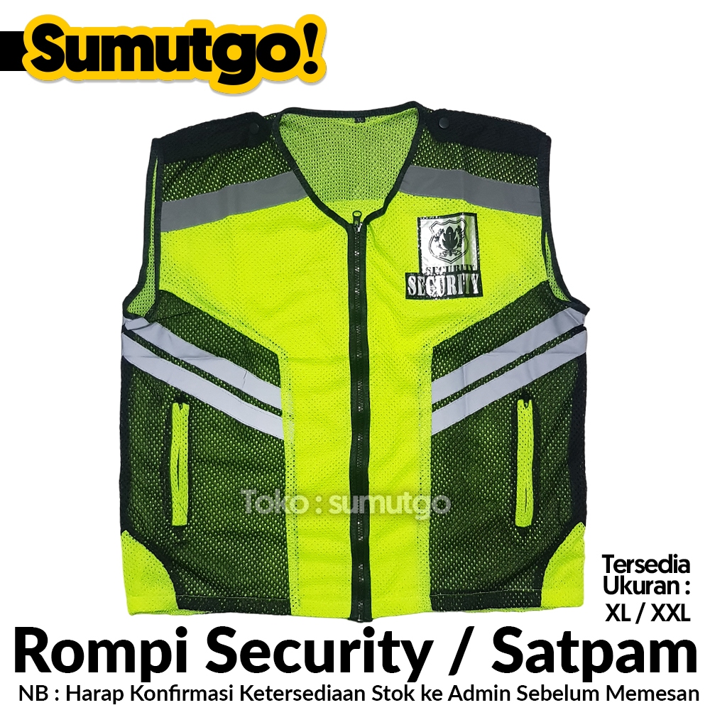 Jual [Model TERBARU] Rompi Security Kombinasi warna Hijau Stabilo ...