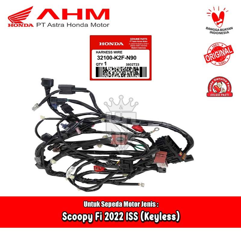 Jual Wayar Kabel Body Komplit Honda Scoopy Fi eSP Stylish 2022 Keyless 100% Original AHM 32100 ...