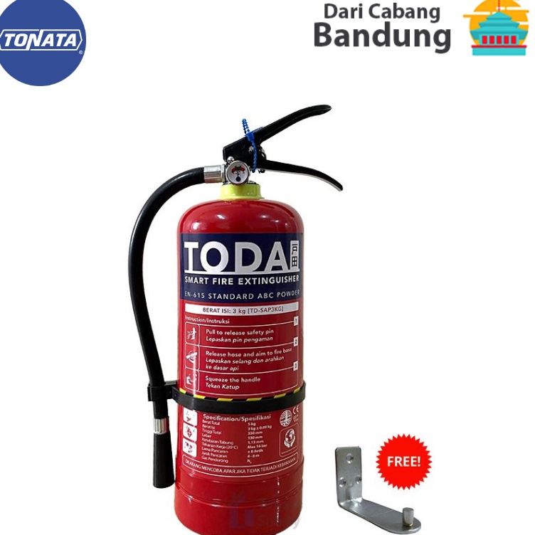 Jual Super Promo APAR 3 kg Pemadam Api 3kg Set Komplit TODA by TONATA ...