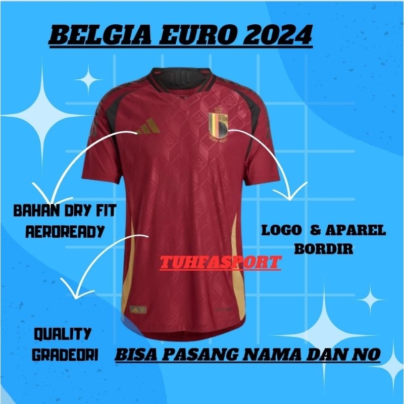 Jual JERSEY BELGIA EURO 2024 HOME AWAY GRADE ORI IMPORT BAJU BOLA PIALA ...