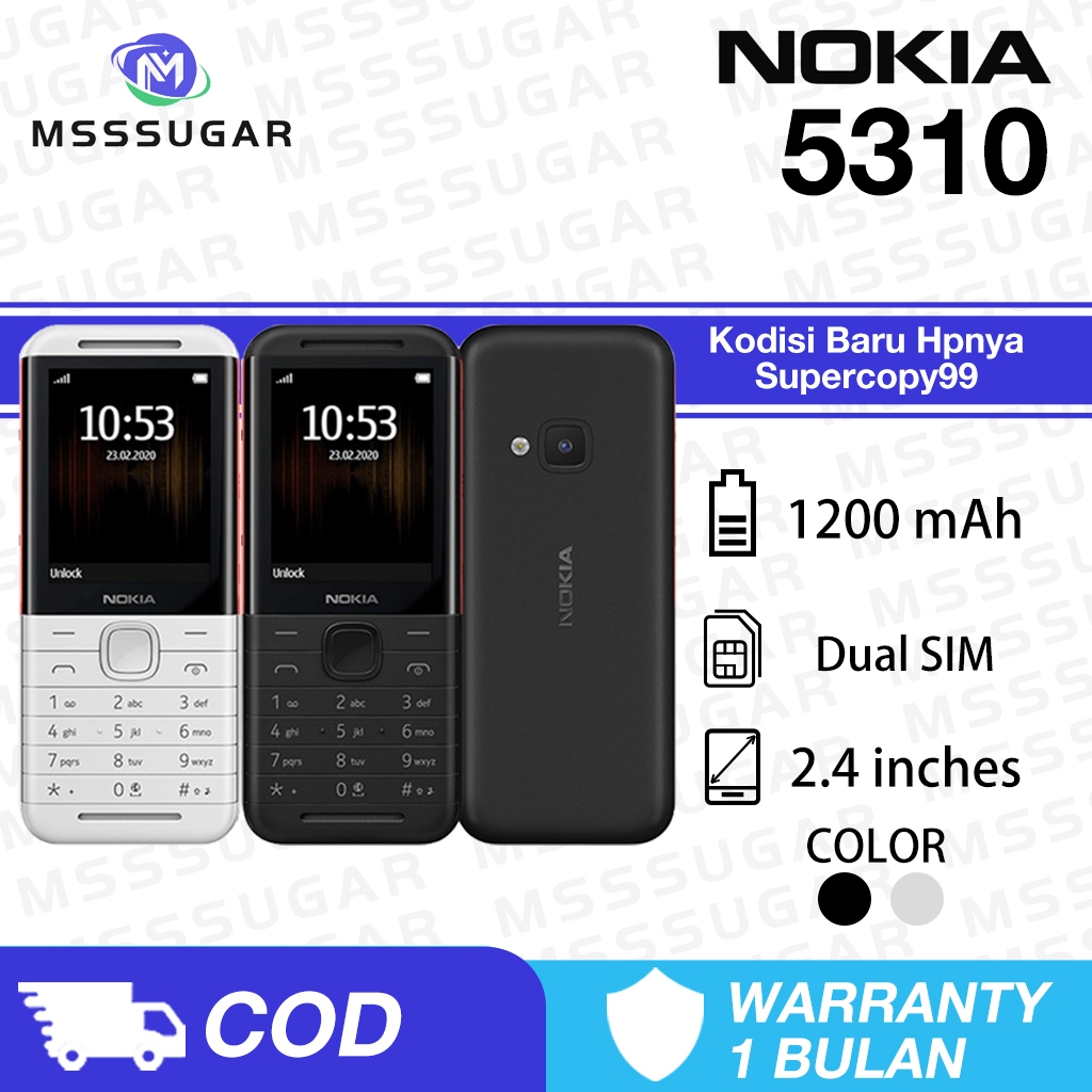 Jual COD HP Nokia 5310 2020 Ponsel Tombol Dual SIM ExpressMusic Baru | Shopee Indonesia