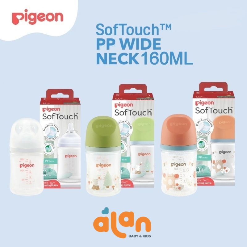 Jual ⭐️ Alan Baby Kids ⭐️ PIGEON Botol PP Wide Neck 160ml with Softouch Nipple | Shopee Indonesia