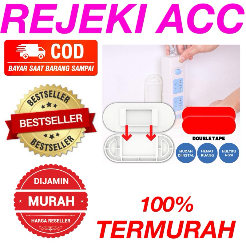 Jual Holder Stop Kontak saklar Gantungan Papan Colokan Alat Pengait ...