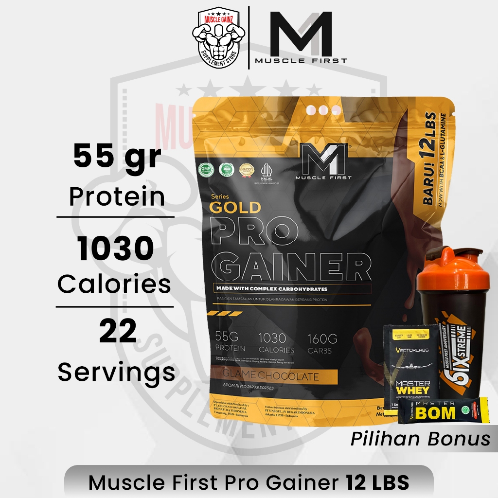 Jual Muscle First Pro Gainer 12 Lbs Mass Gainer M1 Penambah Berat Badan ...
