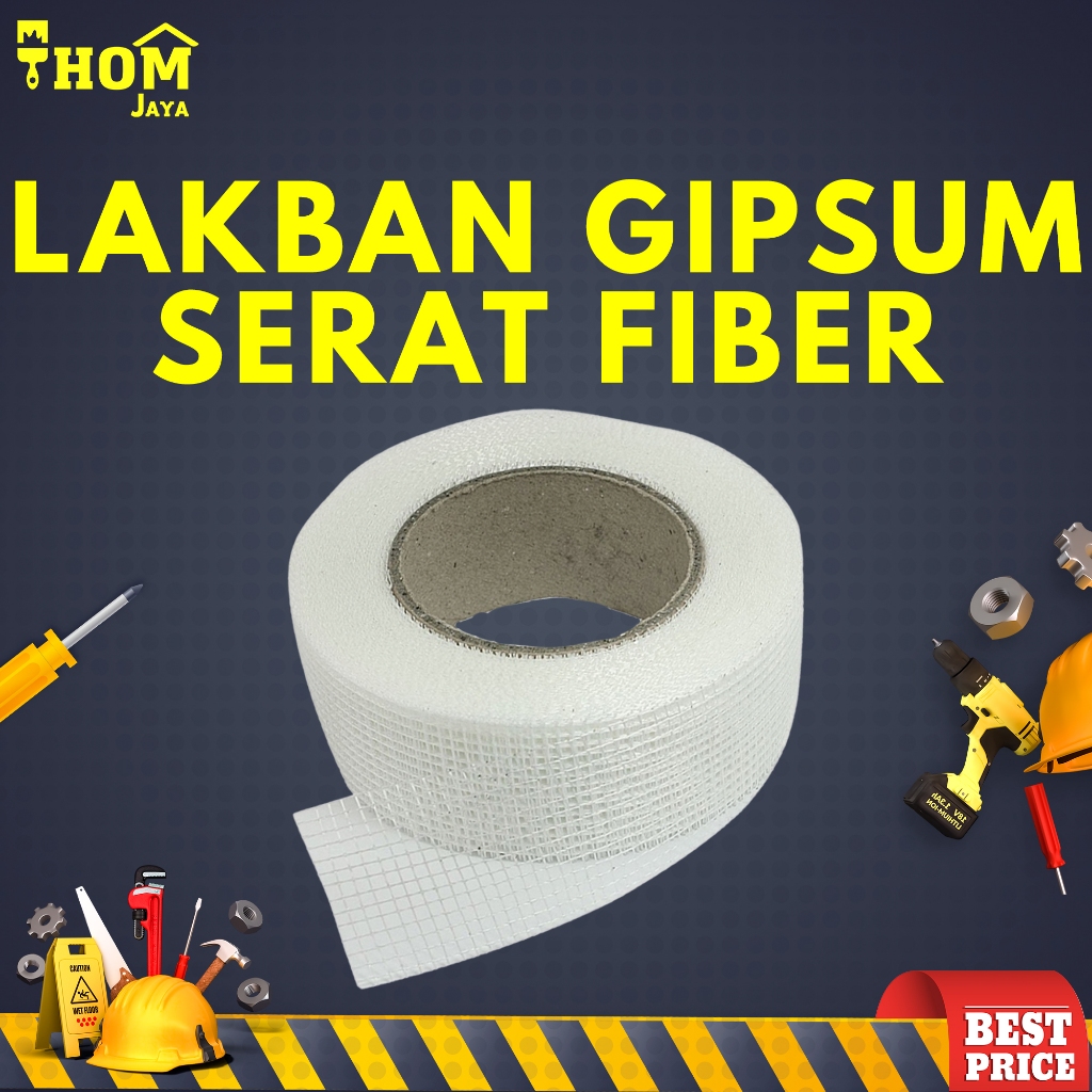 Jual LAKBAN GIPSUM / PERBAN GIPSUM / SERAT FIBER GIPSUM / LAKBAN PLAFON ...
