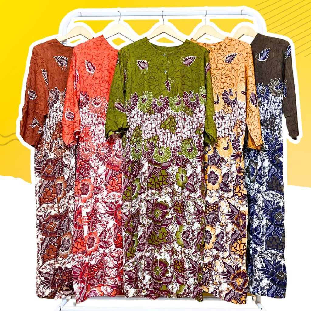 Jual Daster Batik Lengan Panjang Baju Daster Lengan Panjang Longdress ...
