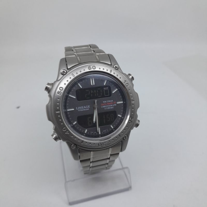 Jual Jam tangan pria Rare Casio Lineage databank 20 Chronograph LIS 007 ...