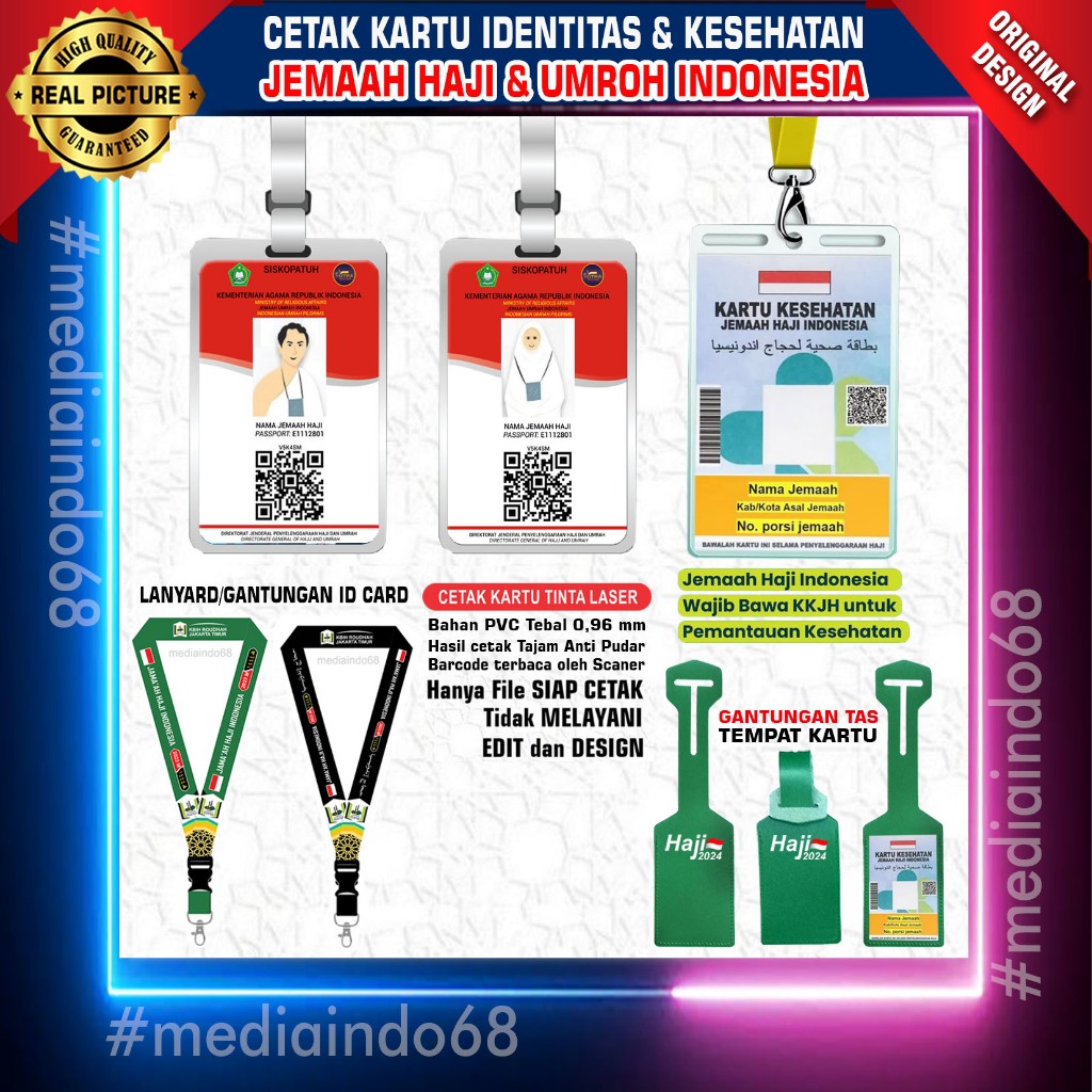 Jual Cetak UV IDCARD_Kartu Kesehatan Jemaah Haji_Umroh | Shopee Indonesia