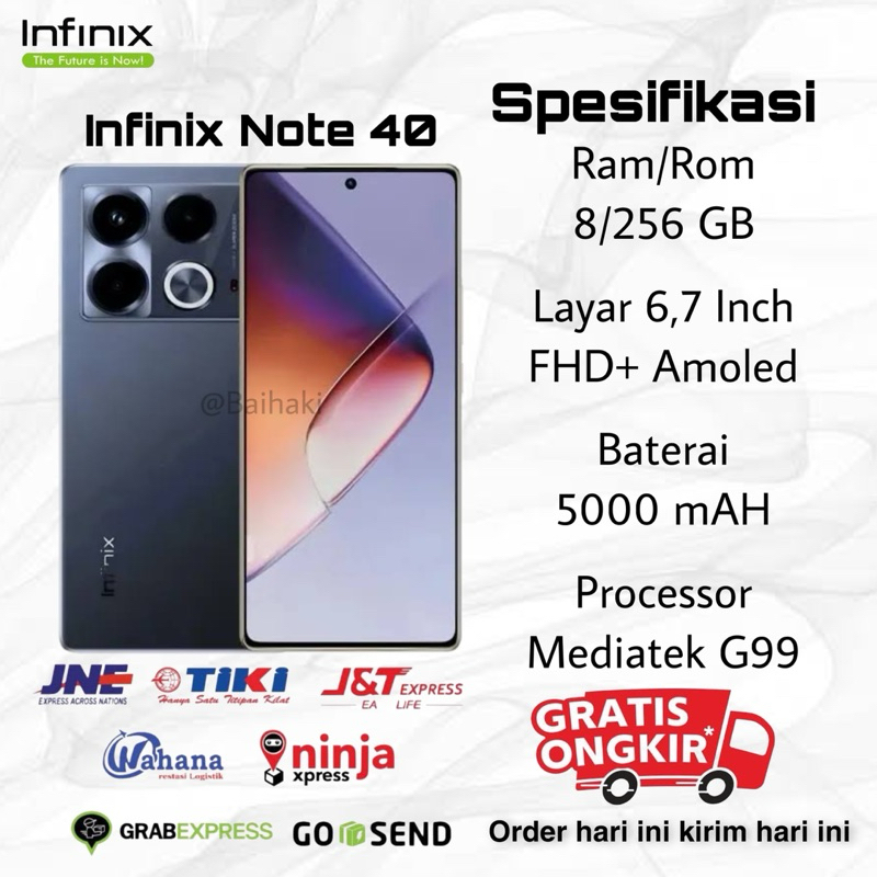 Jual Infinix Note 40 8/256 GB Garansi resmi indonesia | Shopee Indonesia