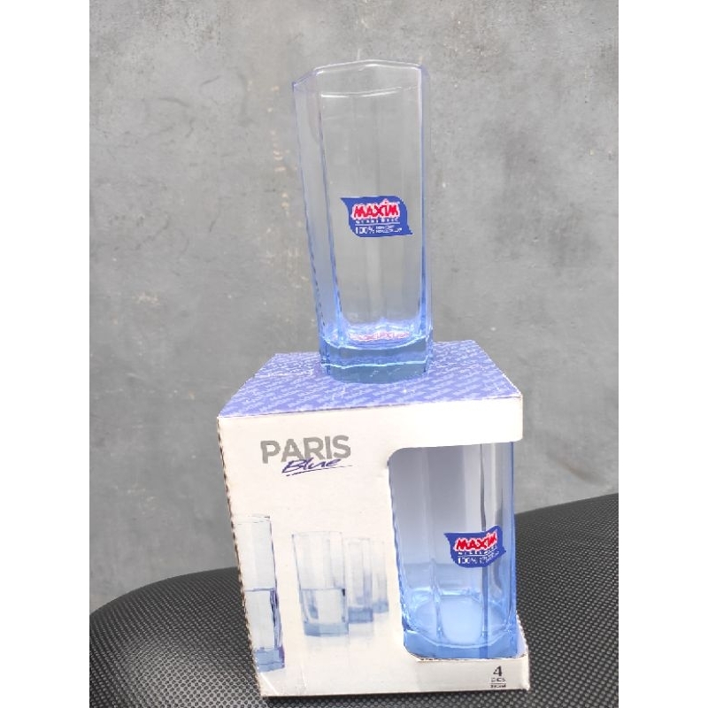 Jual GELAS KACA PARIS MAXIM 1 SET / GELAS UNIK / GELAS CANTIK / GELAS ...