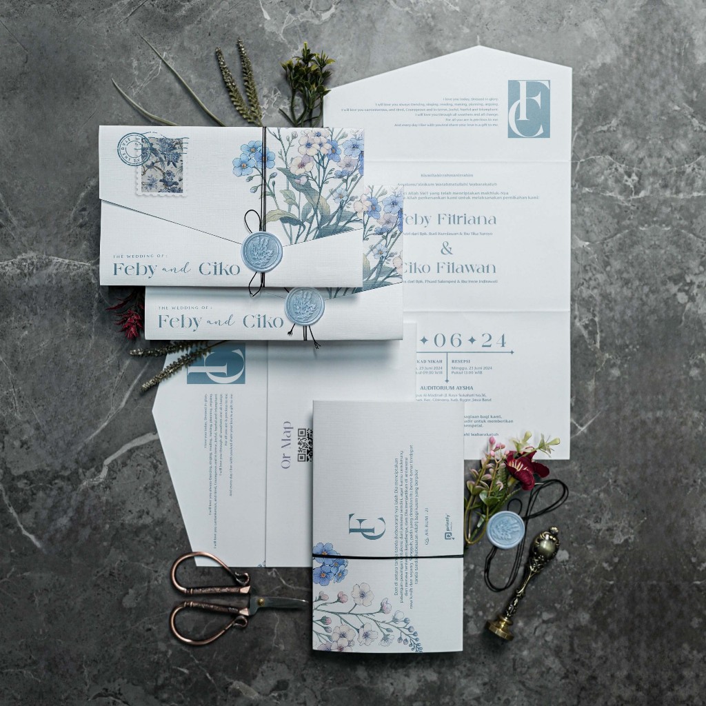 Jual undangan pernikahan aesthetic I SOFT 1 (printfy.invitation ...