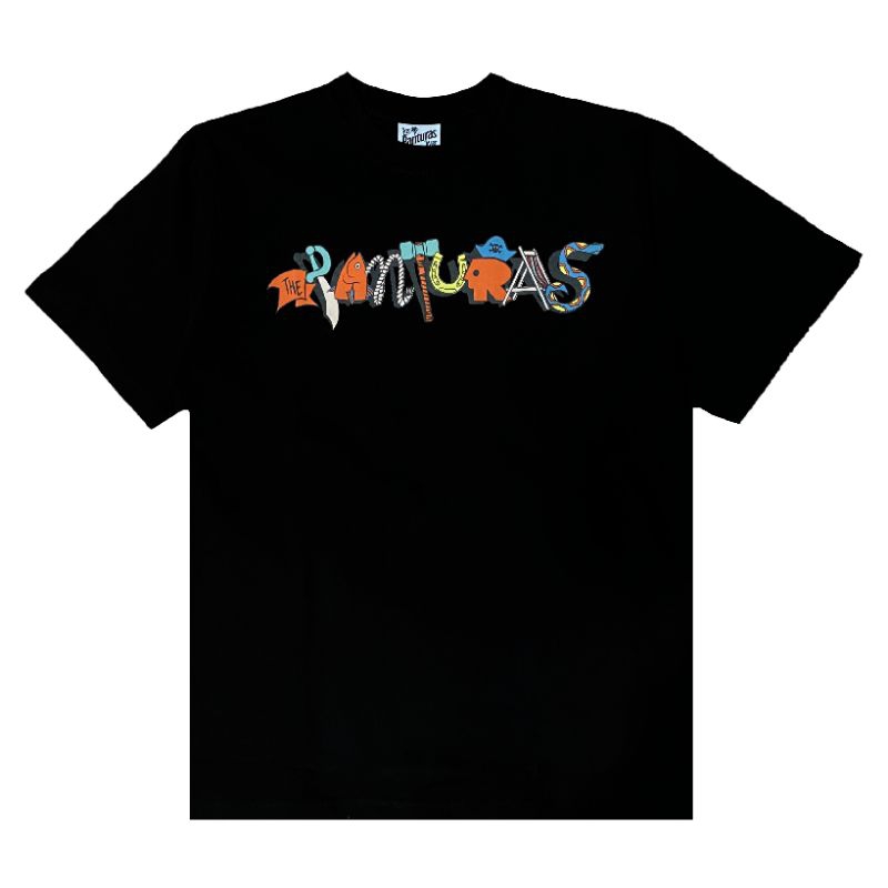 Jual Tshirt THE PANTURAS - ALPHABET BEACH Black | Shopee Indonesia