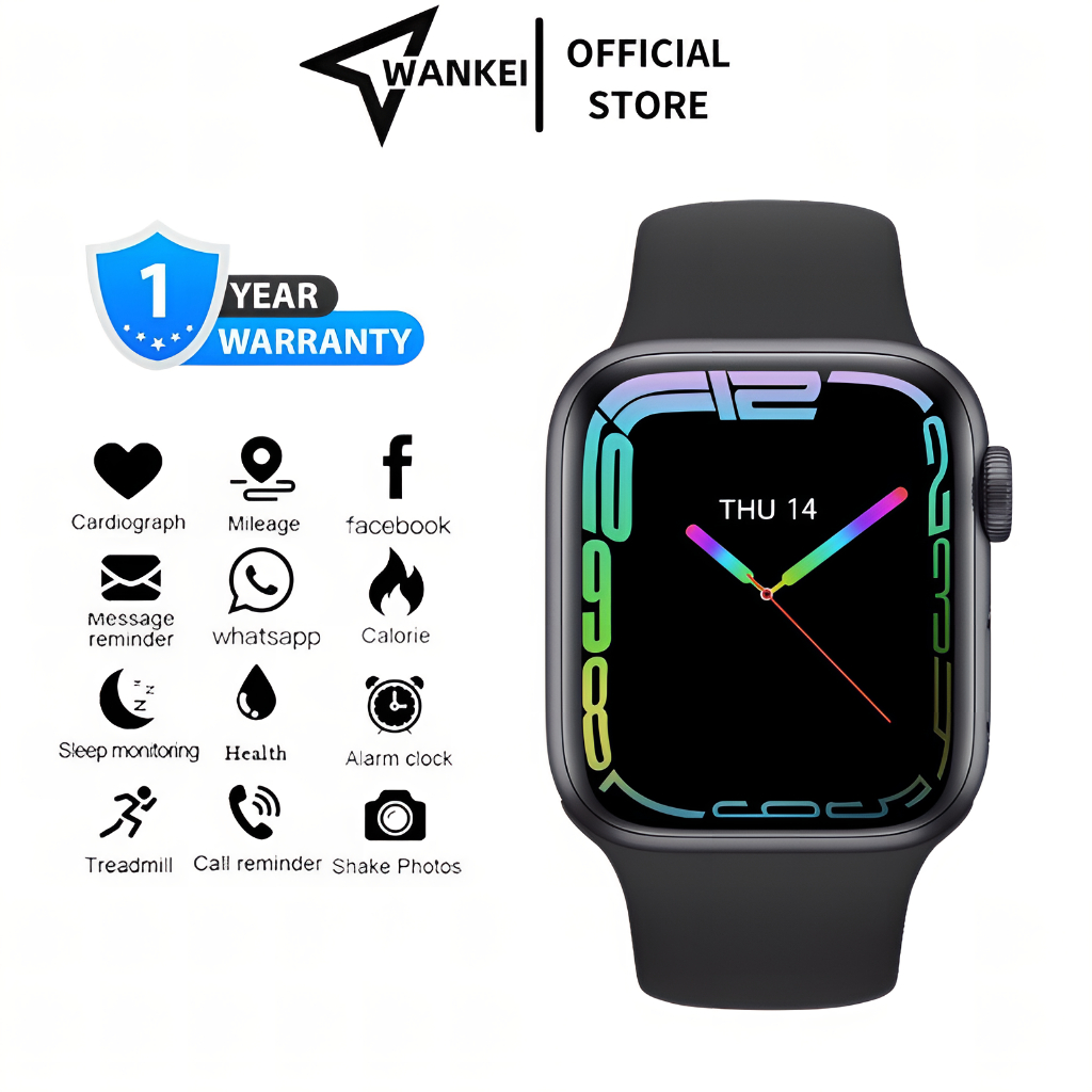 Jual WANKEI LENTIVEN Smartwatch Layar Sentuh Pria Wanita Sport Tahan ...
