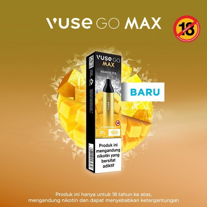 Jual VUSE GO MAX DISPOSABLE VAPE 1500 RASA MANGO ICE | Shopee Indonesia