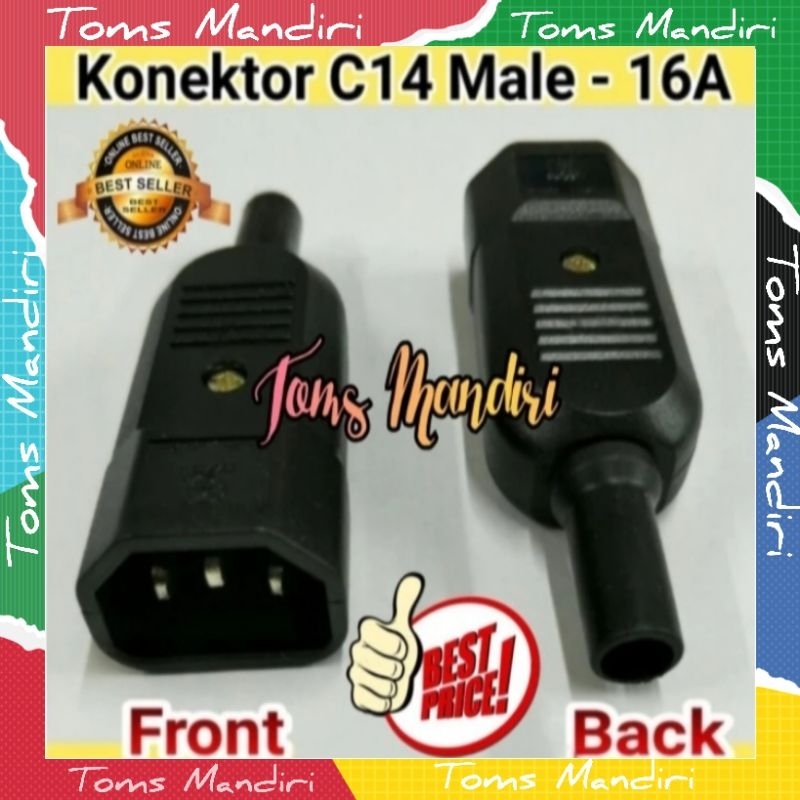 Jual Connector C14 Male - 16 Ampere (Socket C14 Male) | Shopee Indonesia