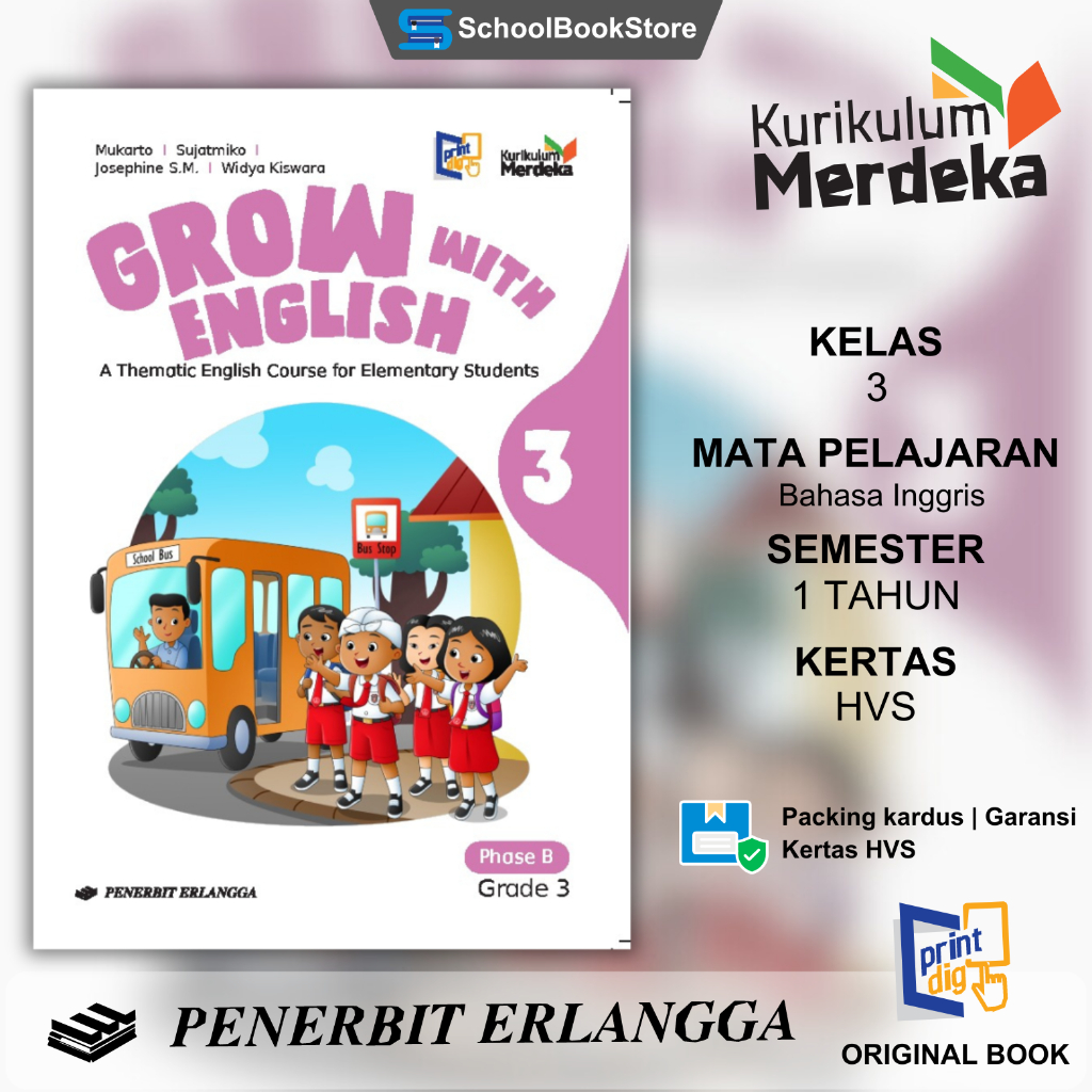 Jual Buku Belajar Bahasa Inggris Untuk Siswa Kelas 3 SD Mengunakan Kurikulum Merdeka Penerbit ...