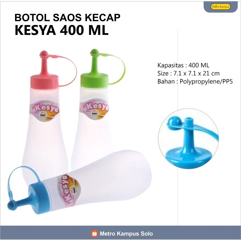Jual Botol Saus Kecap Hommy Kesya 400ML 3002 | Botol Saous Mayonaise ...