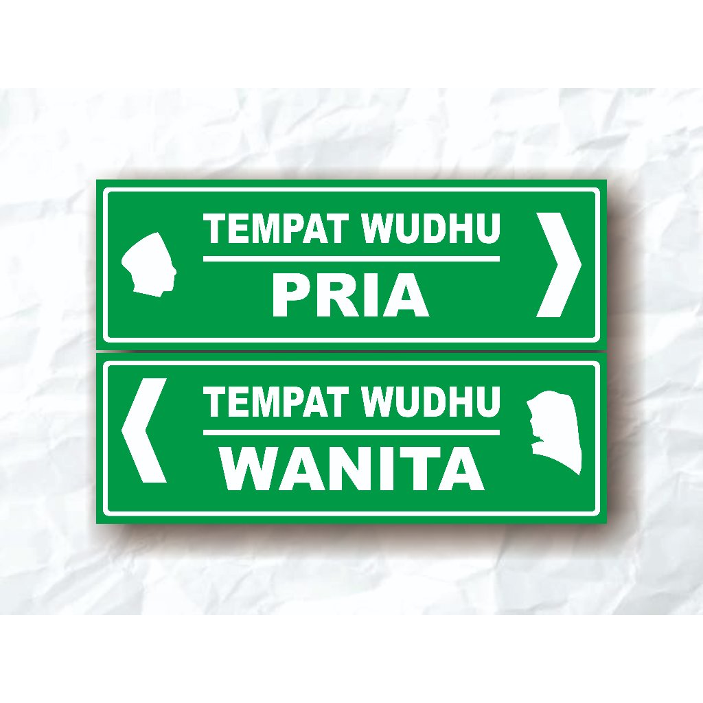 Jual ARAH TEMPAT WUDHU AKRILIK / TEMPAT WUDHU HIMBAUAN AKRILIK UKURAN ...