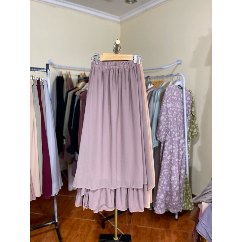 Jual AL Skirt | rok ceruty rok estetik rok panjang ceruty | Shopee Indonesia