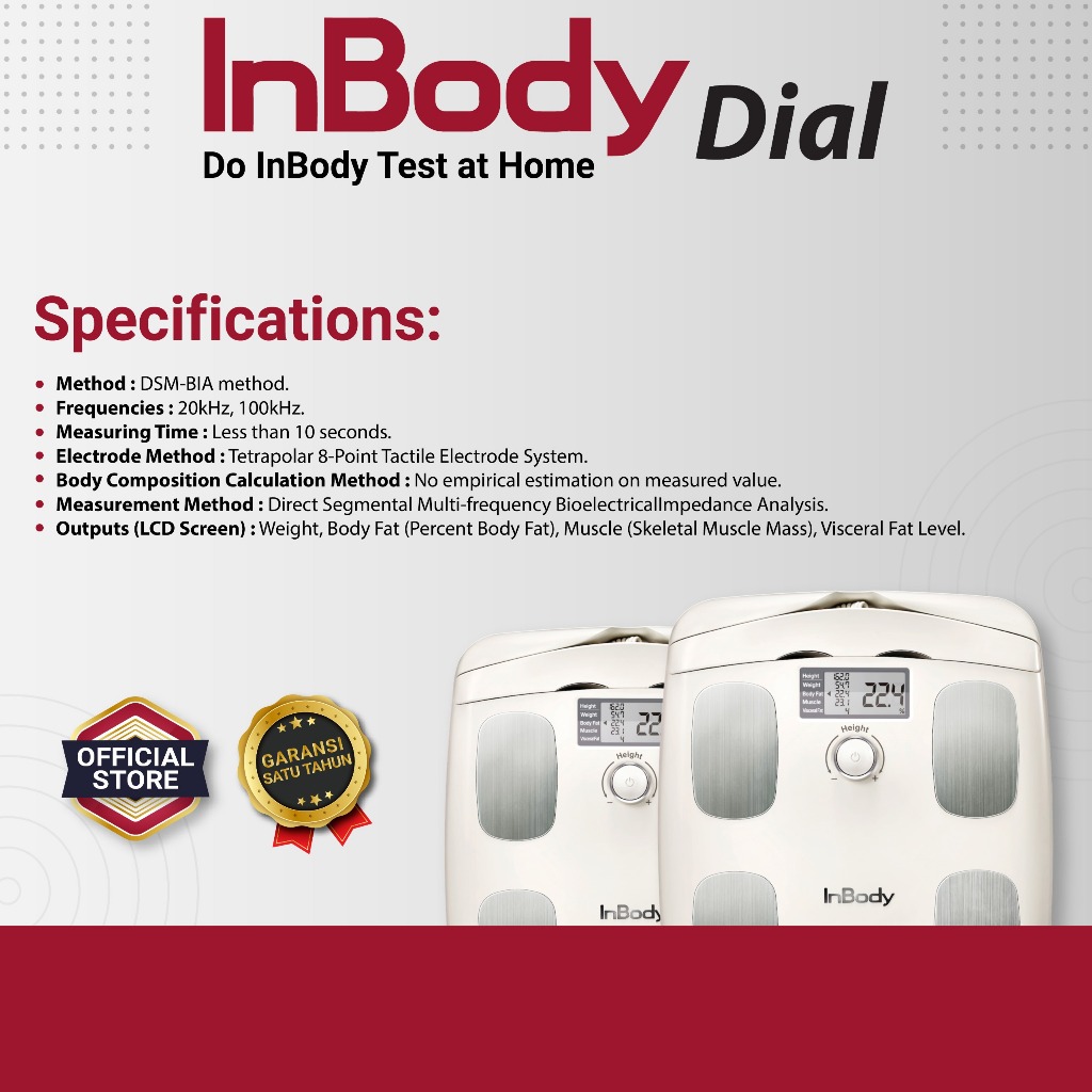 Jual InBody Dial H20 - Full Body Composition Scale - Timbangan ...