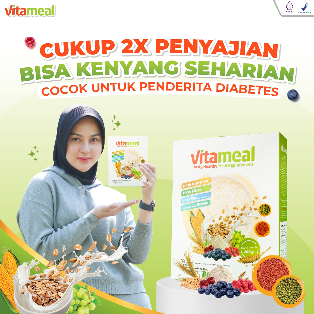 Jual Sereal Vitameal Multigrain Pengganti Sarapan Kenyang Seharian Cereal Bernutrizi Gizi ...