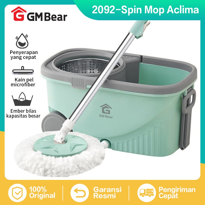 Jual GM Bear Alat Pel Lantai Peras Otomatis 2092 - Ultra Mop Aclima Pel Lantai Putar Spin Mop ...
