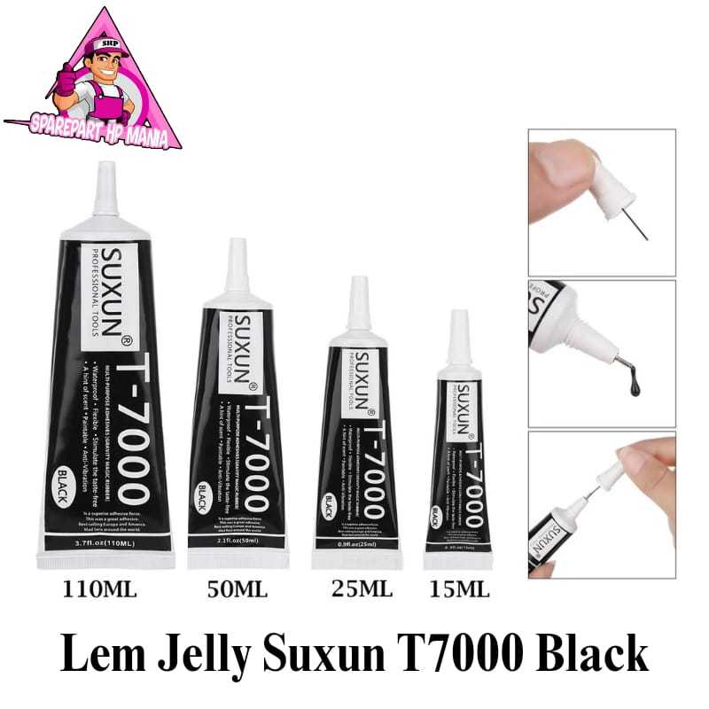 Jual LEM JELLY LCD TOUCHSCREEN SUXUN T7000 15ML 25ML 50ML 110ML BLACK ORIGINAL | Shopee Indonesia