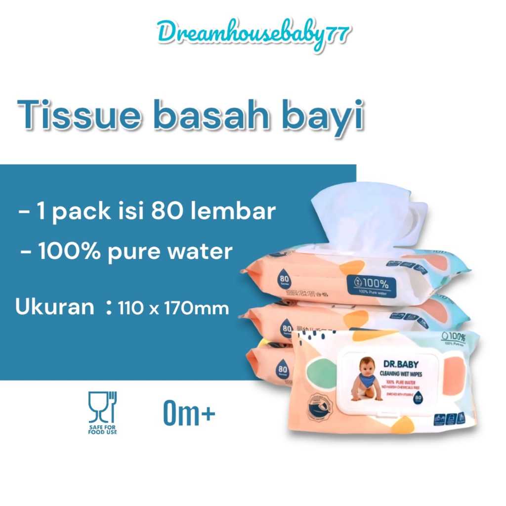 Jual Tissue Basah Bayi Pure Water 1pack / Tisu Basah Bayi | Shopee ...
