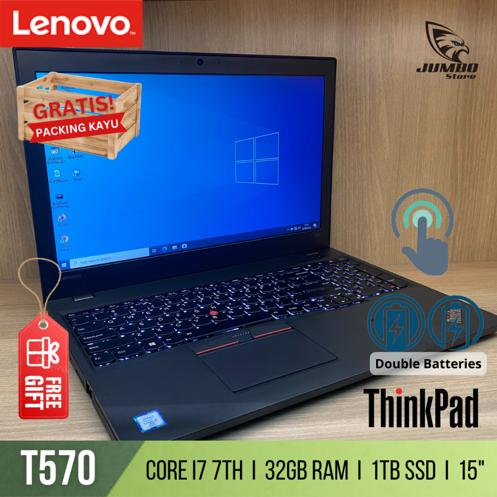 Jual Laptop Lenovo Thinkpad T570 Core i7 7th Gen 32GB RAM 1TB SSD ...