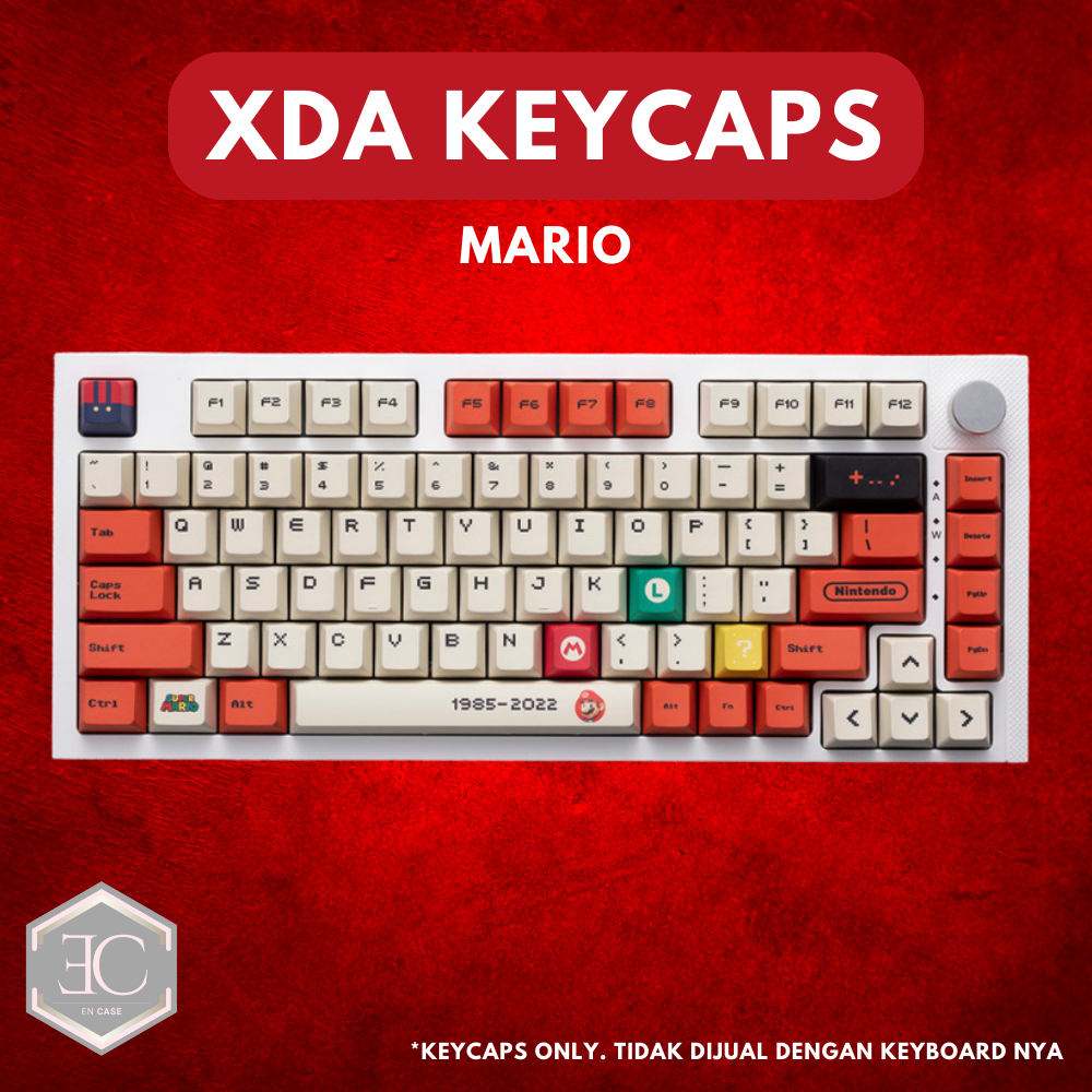 Jual Keycaps Keycap Keypad PBT XDA Mario Retro Red Kartun Lucu Luigi ...