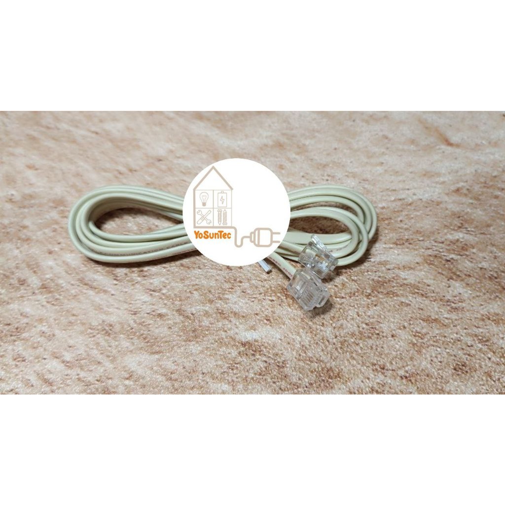 Jual Kabel LINE Telepon KITANI 2 5 10 15 20 m METER 1 Jack RJ 11 Cable ...
