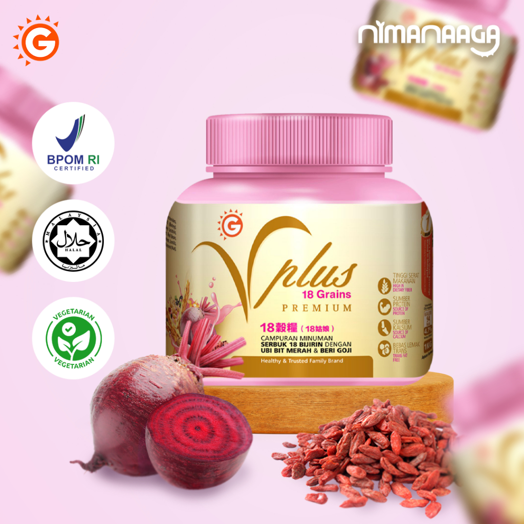 Jual GoodMorning VPlus 18 Grains Premium Plant-Based Nutrition ...