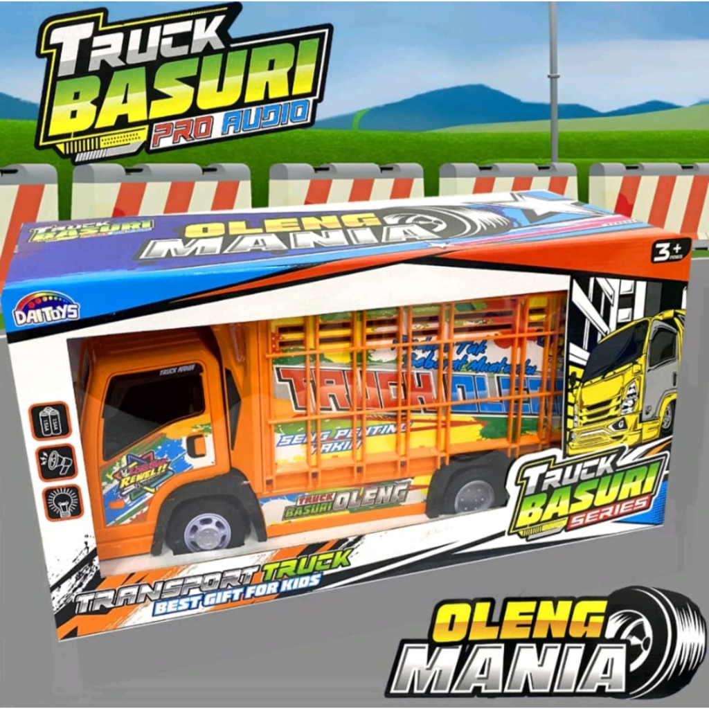 Jual MAINAN ANAK MOBIL BUS TRUCK BASURI LAMPU TELOLET OLENG PLASTIK ...