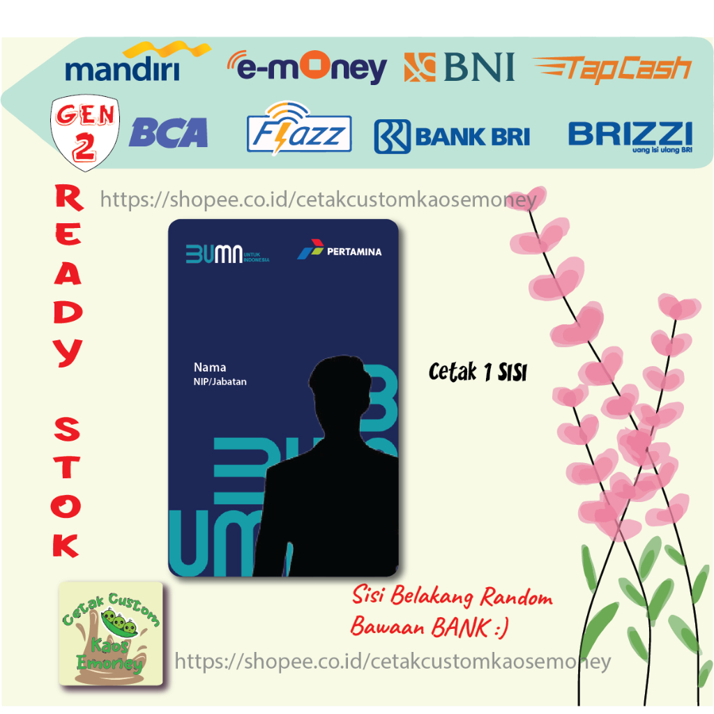 Jual KARTU E MONEY E TOLL ID CARD NEW PERTAMINA ID CARD KARTU IDENTITAS ...