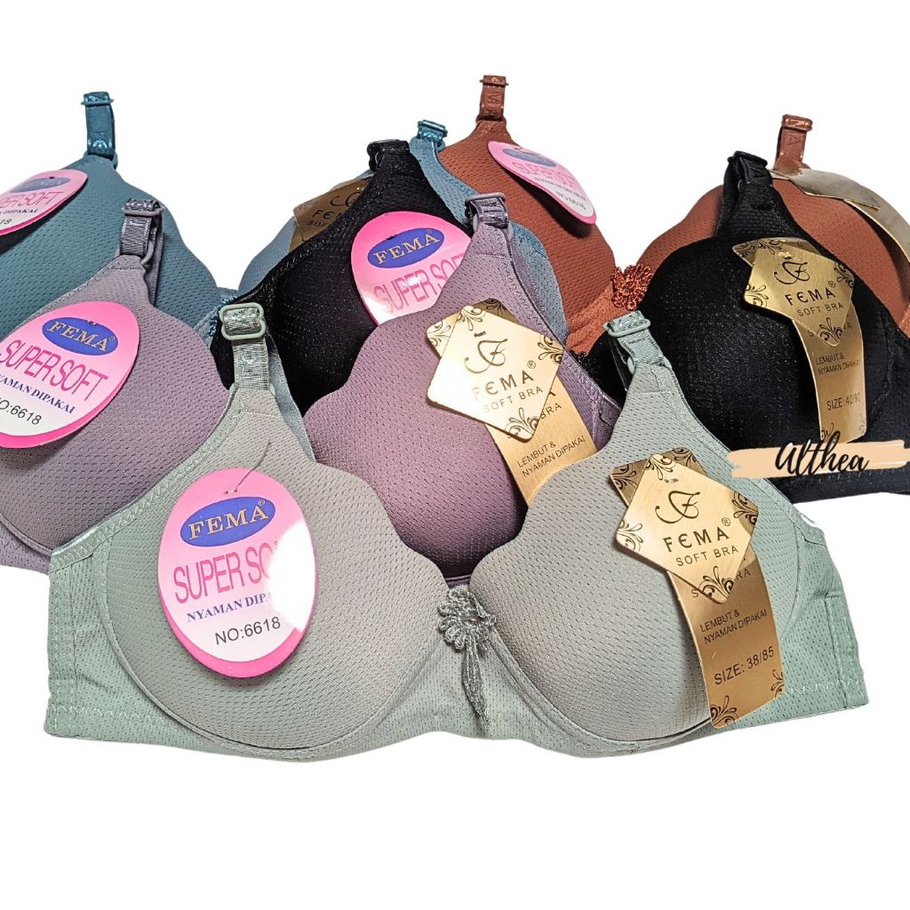 Jual Bra Wanita Fema 6618 | 9330 | Cup Kecil Tanpa Kawat 127 | 777 Cup ...