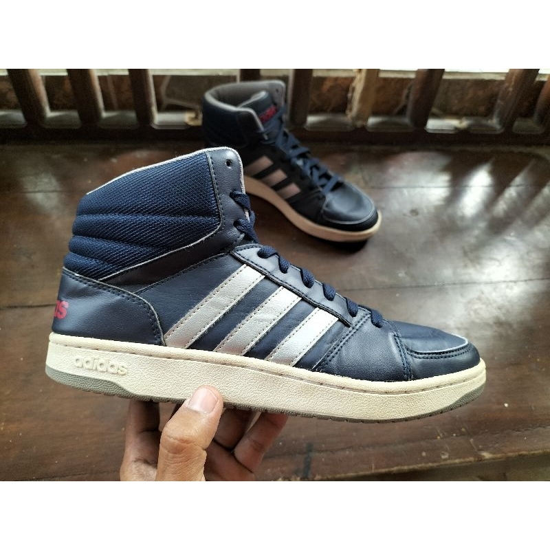 Jual Adidas Hoops 2.0 mid hi navy original | Shopee Indonesia