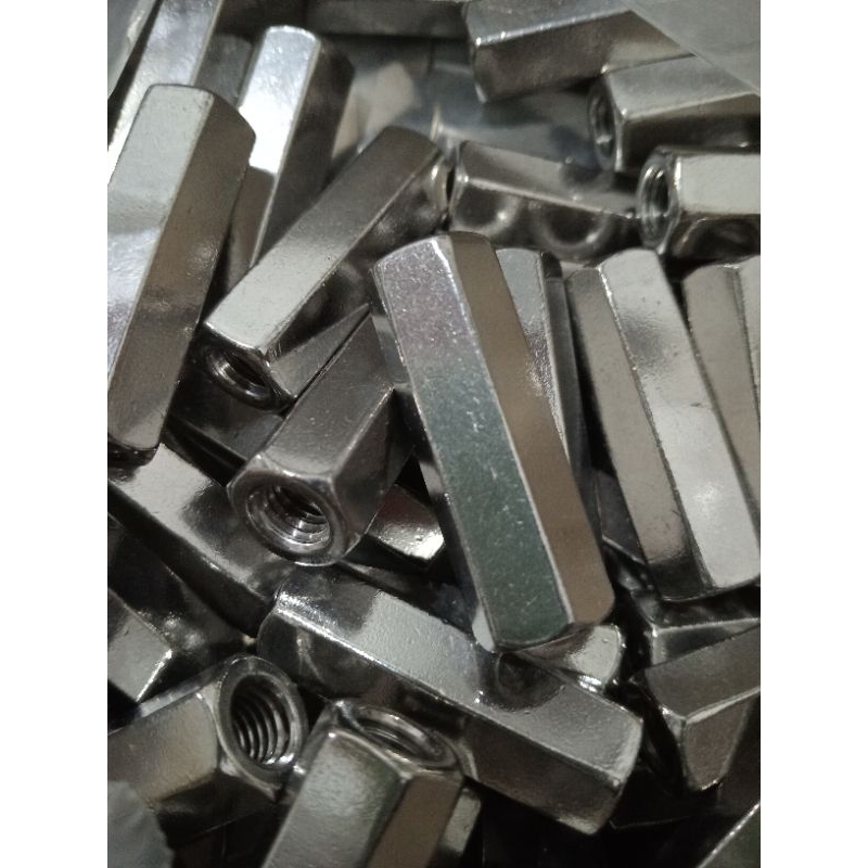 Jual long nut/ mur panjang/mur copling M8X40 stainless steel sus 304 ...