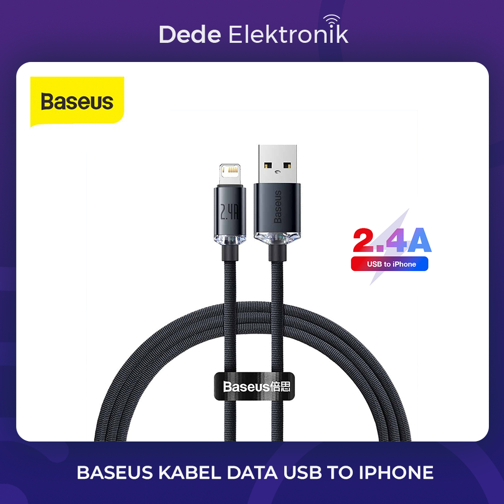 Jual Baseus Crystal Shine Series Kabel Data iPhone USB to Lightning ...