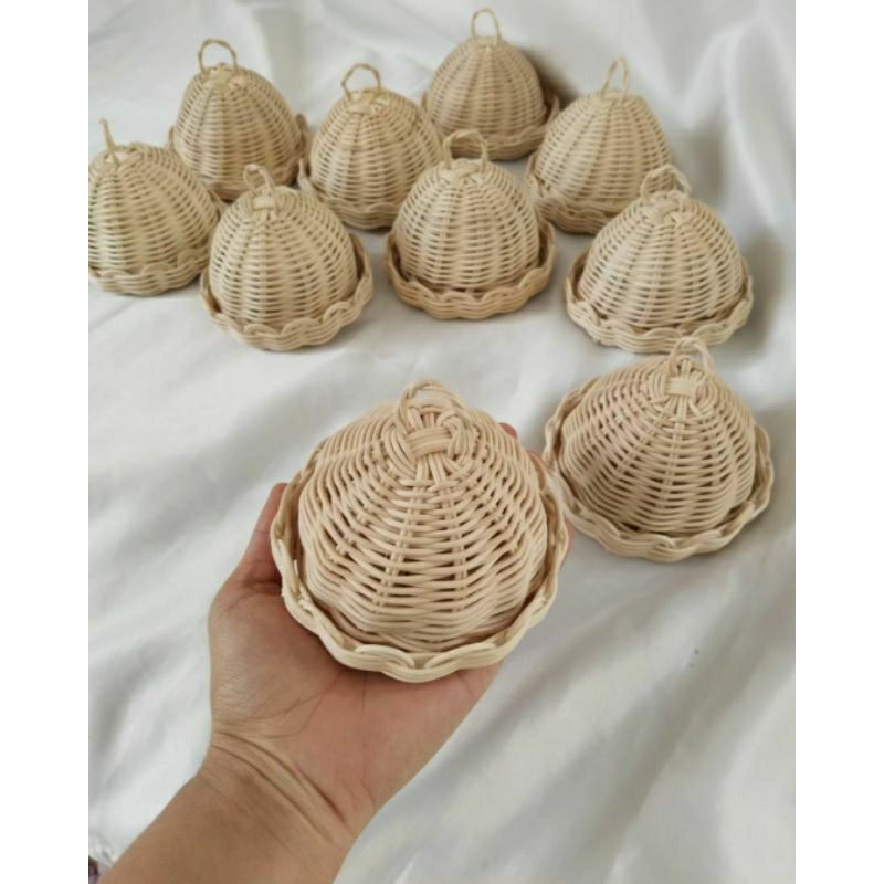 Jual souvenir anyaman rotan mini tudung saji | Shopee Indonesia