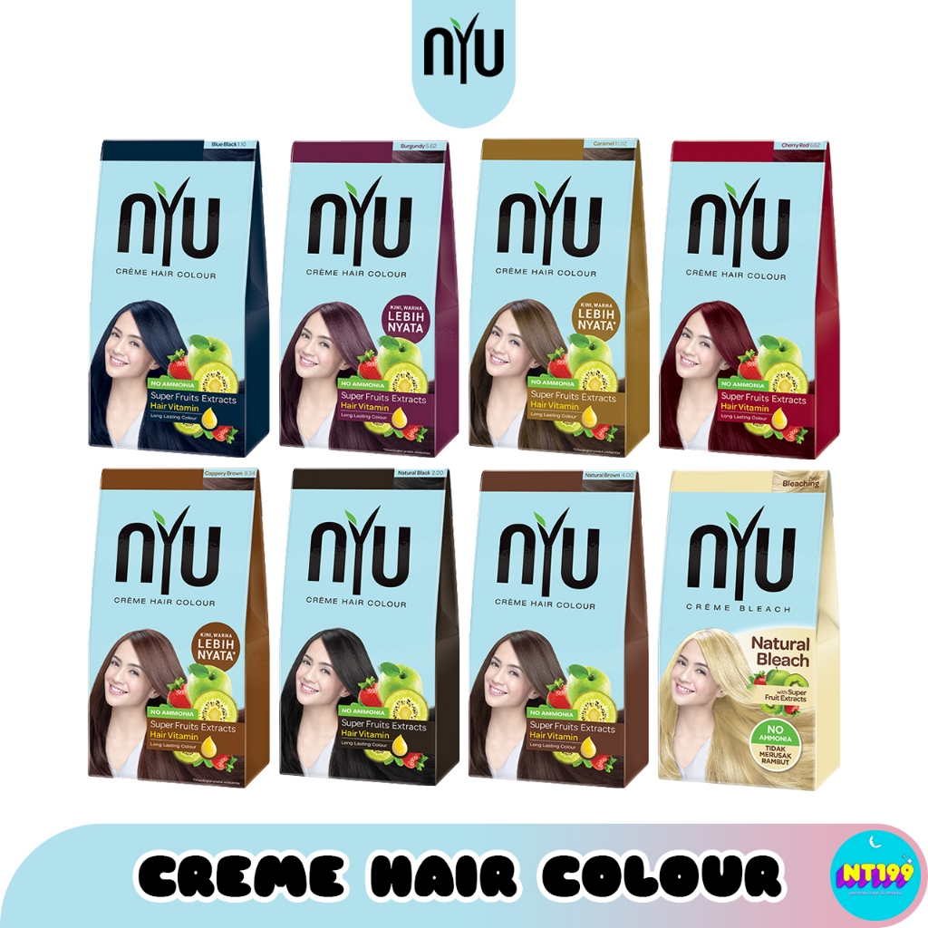 Jual NYU Creme Hair Colour Pewarna Rambut Super Fruits Extracts ...