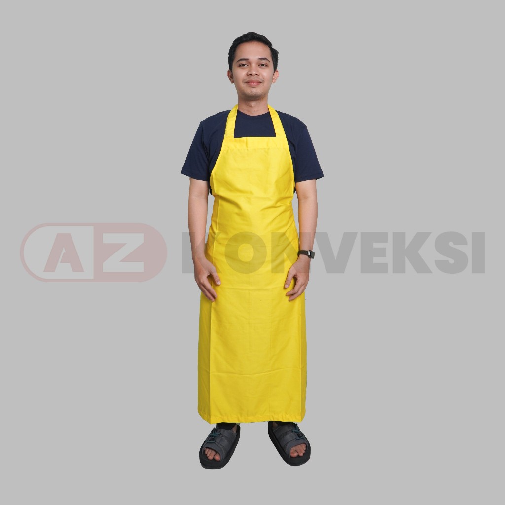 Jual APRON/CELEMEK RESTORAN/KOKI/MASAK/PRODUKSI POLOS [KUNING] | Shopee ...