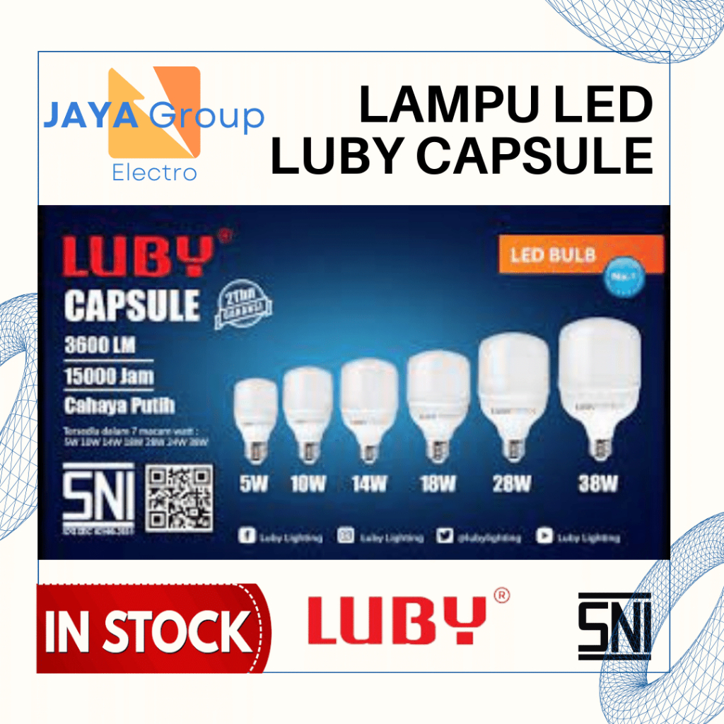 Jual BOHLAM LAMPU LED LUBY CAPSULE 18 28 38 45 50 WATT KAPSUL PUTIH | Shopee Indonesia