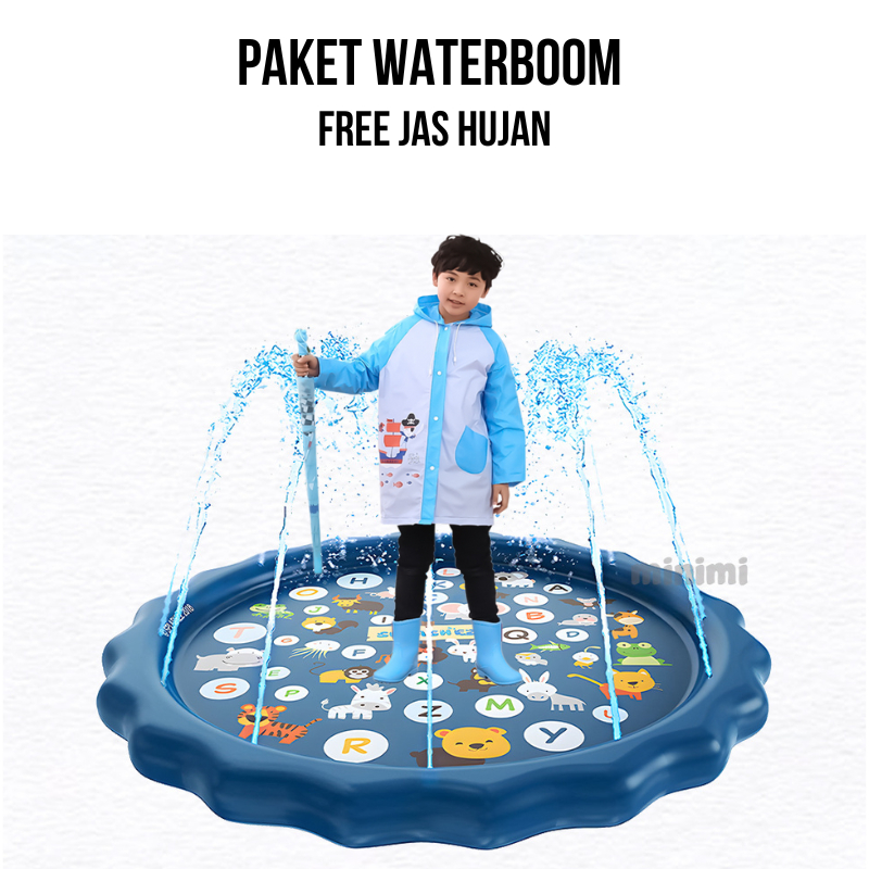 Jual Minimi Kolam Semprot Air Mancur Kids Water Spray Mat Permainan Air ...