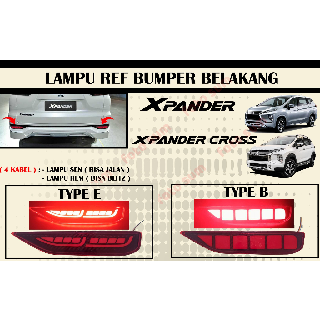 Jual Lampu Reflektor mobil Xpander Bumper Belakang satu dua pcs ...
