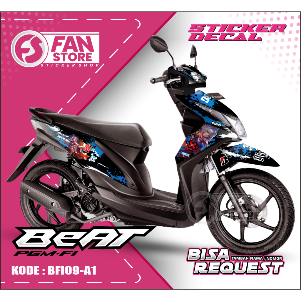 Jual Sticker Decal Full Body Beat FI - Decal Stiker Beat Fi - BIRU ...