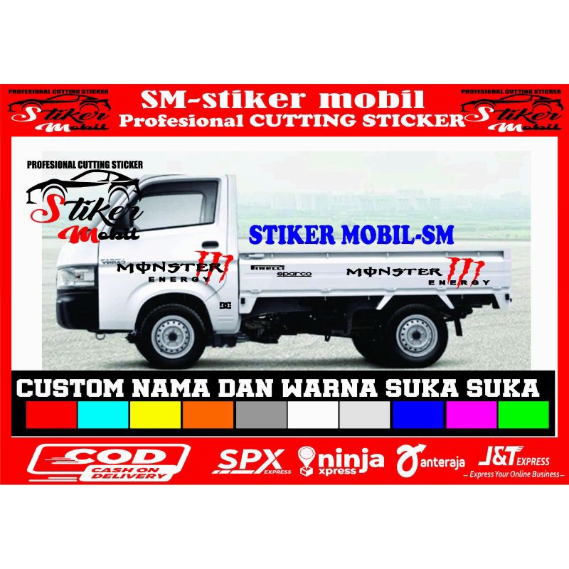 Jual stiker mobil granmax new carry pick up stiker monster energi ...