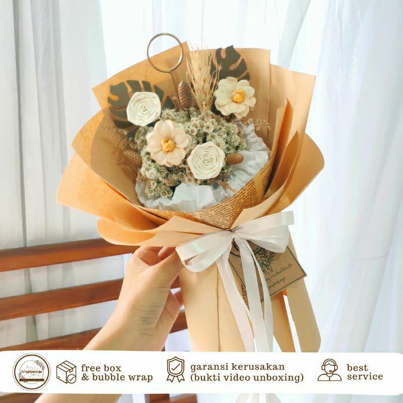 Jual Bucket Simple Dried Flower | Bucket Bunga Kering| Bucket Wisuda ...